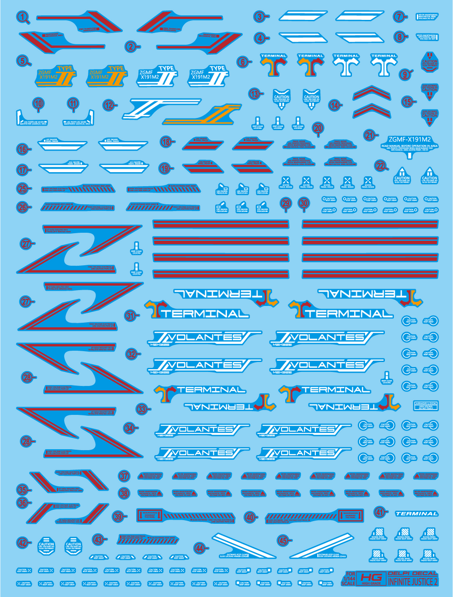 HG INFINITE JUSTICE TYPE 2 WATER DECAL [TYPE: NORMAL] – The Gunpla ...